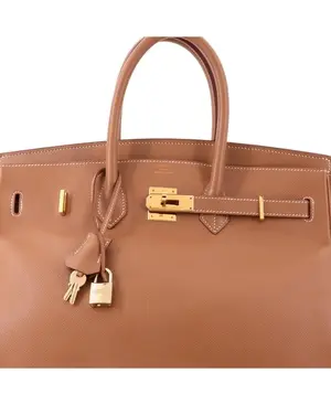 Hermès Birkin 35 Handbag Brown Courchevel With Hardware