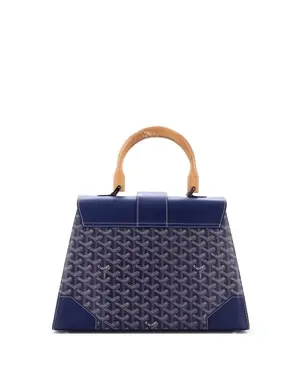 Goyard Mm Saigon Top Handle Bag Coated Canvas With Leather