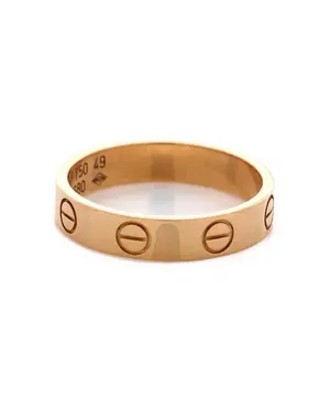 CARTIER Love Wedding Band Ring 18k Rose Gold