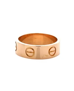CARTIER Love Band Ring 18k Rose Gold