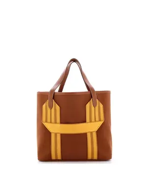 Hermès Pursangle Tote Canvas With Leather - Brown