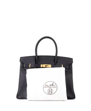 Hermès Birkin 30 Handbag Black Epsom With Gold Hardware - Noir