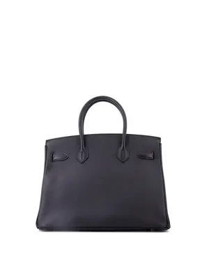 Hermès Birkin 30 Handbag Black Epsom With Gold Hardware - Noir