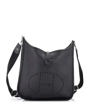 Hermès Pm Evelyne Bag Gen Iii Clemence - Black
