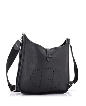 Hermès Pm Evelyne Bag Gen Iii Clemence - Black