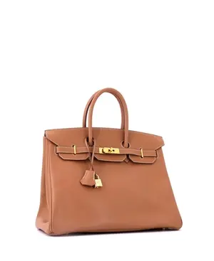 Hermès Birkin 35 Handbag Brown Courchevel With Hardware
