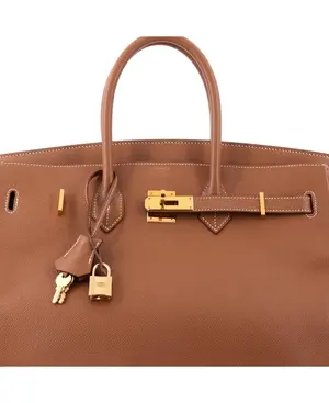 Hermès Birkin 35 Handbag Brown Courchevel With Hardware