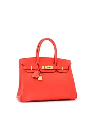 Hermès Birkin 30 Handbag Orange Togo With Gold Hardware - Capucine