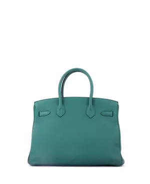 Hermès Birkin 30 Handbag Green Togo With Gold Hardware - Malachite