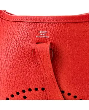 Hermès Tpm Evelyne Bag Gen Iii Clemence - Red