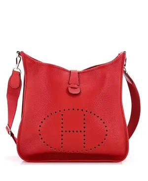 Hermès Gm Evelyne Bag Gen Iii Clemence - Red