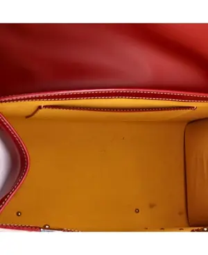 Goyard Mm Saigon Top Handle Bag Coated Canvas With Leather