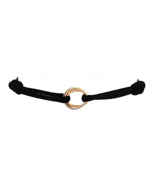 CARTIER Trinity On Cord Bracelet Silk Cord With 18k Tricolor - Gold