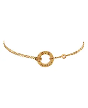 CARTIER 2 Diamonds Love Bracelet 18k With Diamonds