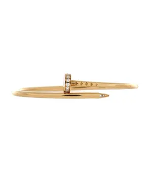 CARTIER Small Juste Un Clou Bracelet 18k With Diamonds - Gold