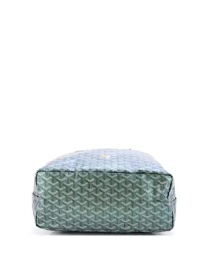 Goyard Pm Saint Louis Tote Iridescent Coated Canvas - Green