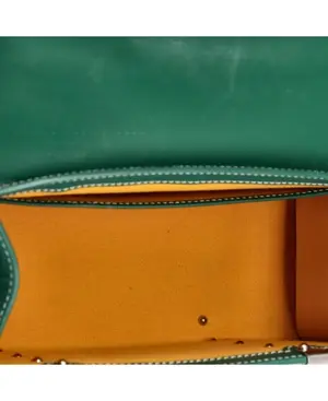Goyard Structured Saigon Top Handle Bag Coated Canvas With Leather - Green
