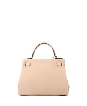 Hermès Kelly 28 Handbag Light Clemence With Palladium Hardware - Trench