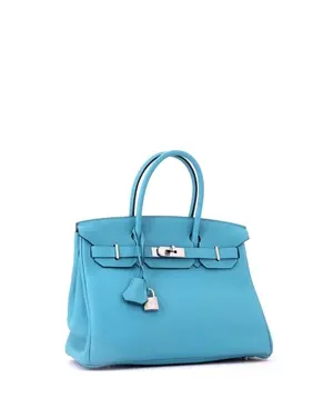 Hermès Birkin 30 Togo Leather Palladium Hardware Top Handle Bag