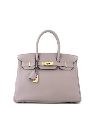 Hermès Birkin 30 Novillo Leather Handbag - Gris Asphalte