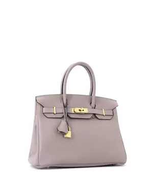 Hermès Birkin 30 Novillo Leather Handbag - Gris Asphalte