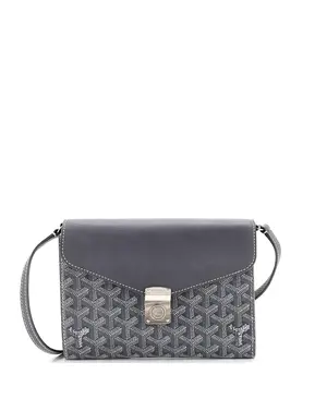 Goyard Chypre Wallet On Strap Coated Canvas With Leather - Gray