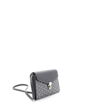 Goyard Chypre Wallet On Strap Coated Canvas With Leather