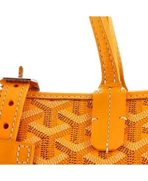 Goyard Chien Gris Pet Carrier Tote Coated Canvas