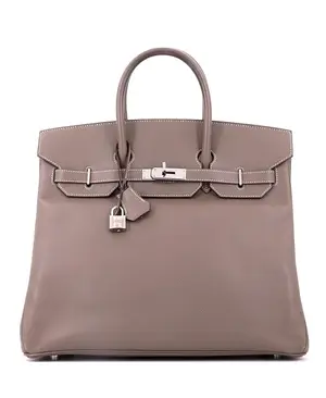 Hermès Hac 36 Epsom Leather Top Handle Tote - Etoupe
