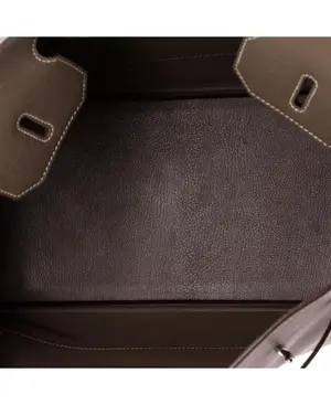 Hermès Hac 36 Epsom Leather Top Handle Tote - Etoupe