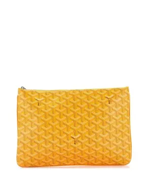 Goyard Mm Senat Zip Pouch Coated Canvas - Yellow