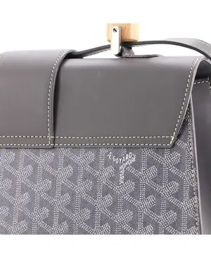 Goyard Mm Saigon Top Handle Bag Coated Canvas With Leather