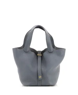 Hermès Pm Picotin Lock Bag Clemence - Blue