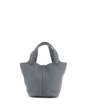Hermès Pm Picotin Lock Bag Clemence - Blue