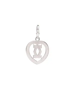 CARTIER 2c Heart Charm 18k Gold With Diamonds