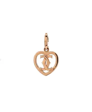 CARTIER 2c Heart Charm 18k Rose Gold - Pink