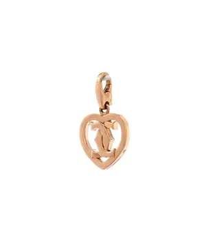 CARTIER 2c Heart Charm 18k Rose Gold