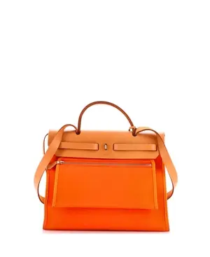 Hermès 31 Herbag Zip Leather And Toile