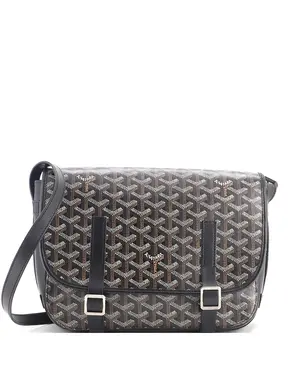 Goyard Mm Belvedere Messenger Bag Coated Canvas - Black
