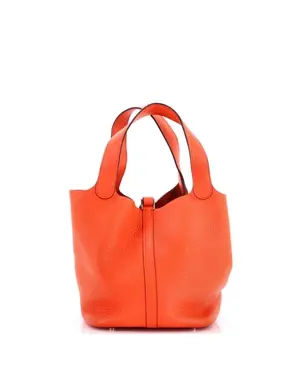 Hermès Mm Picotin Lock Bag Clemence - Orange