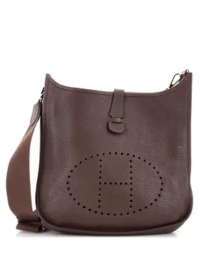 Hermès Gm Evelyne Bag Gen Iii Clemence - Brown