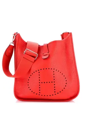 Hermès Pm Evelyne Bag Gen Iii Clemence - Red