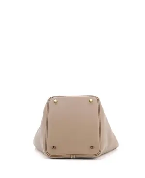 Hermès Mm Picotin Lock Bag Clemence - Gray