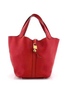 Hermès Mm Picotin Lock Bag Maurice - Red