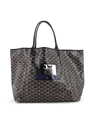 Goyard Gm Saint Louis Tote Printed Coated Canvas - Black