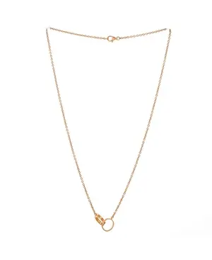 CARTIER Love Interlocking Necklace 18k Rose Gold, 17.25