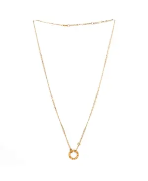 CARTIER 2 Diamonds Love Pendant Necklace 18k And Diamonds, 16.5