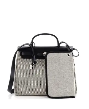 Hermès 31 Herbag Zip Criss Viking Toile And Leather