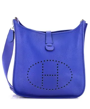 Hermès Gm Evelyne Bag Gen Iii Clemence - Blue