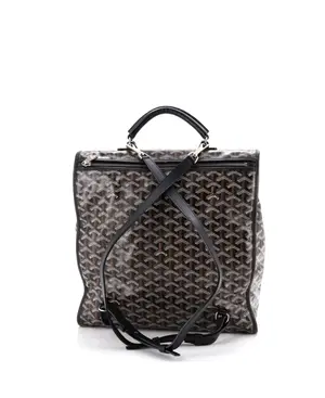 Goyard Saint Leger Briefcase Backpack Coated Canvas